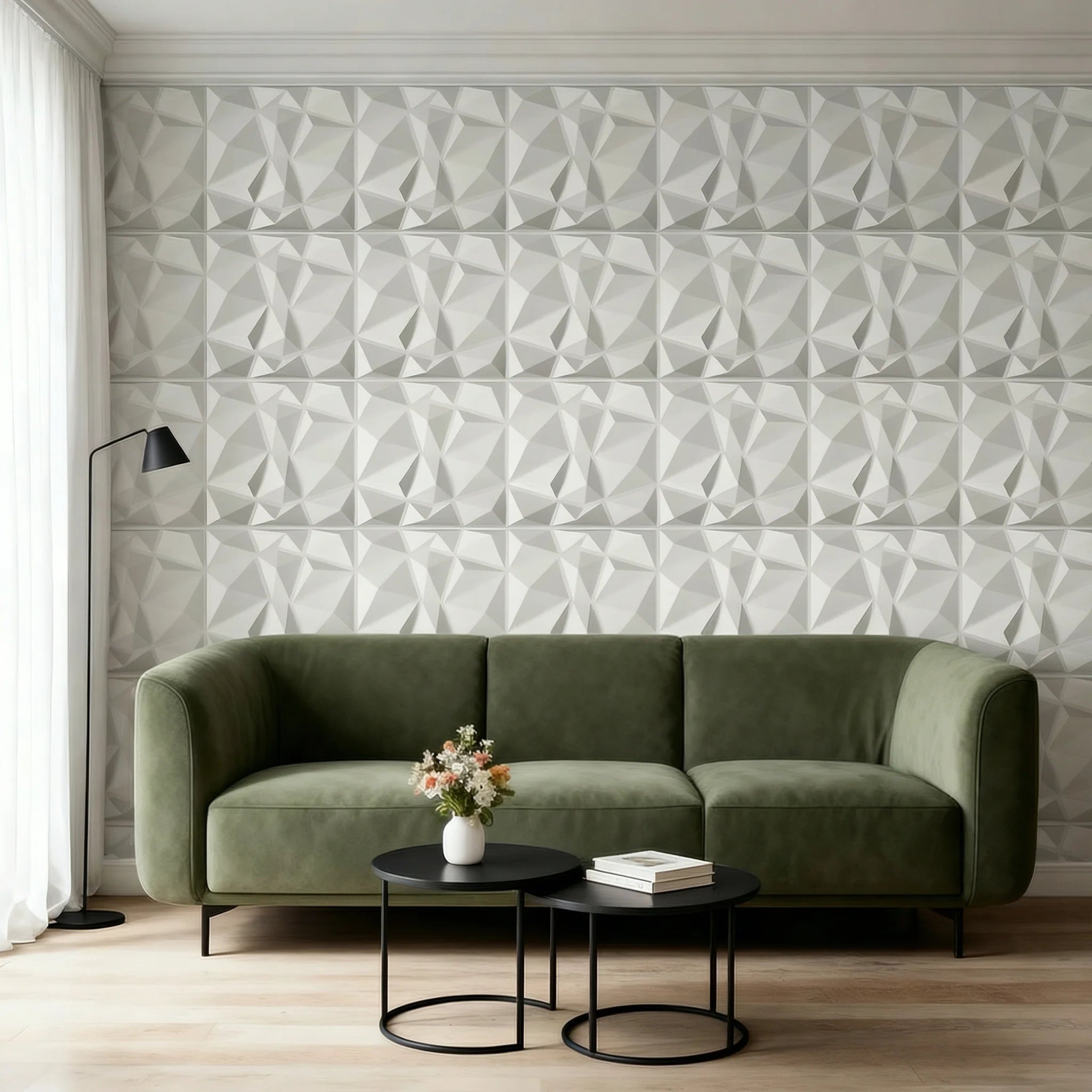 Relief Touch - Faceted Diamond PVC 3D Decorative Wall Panels Set – Darphe