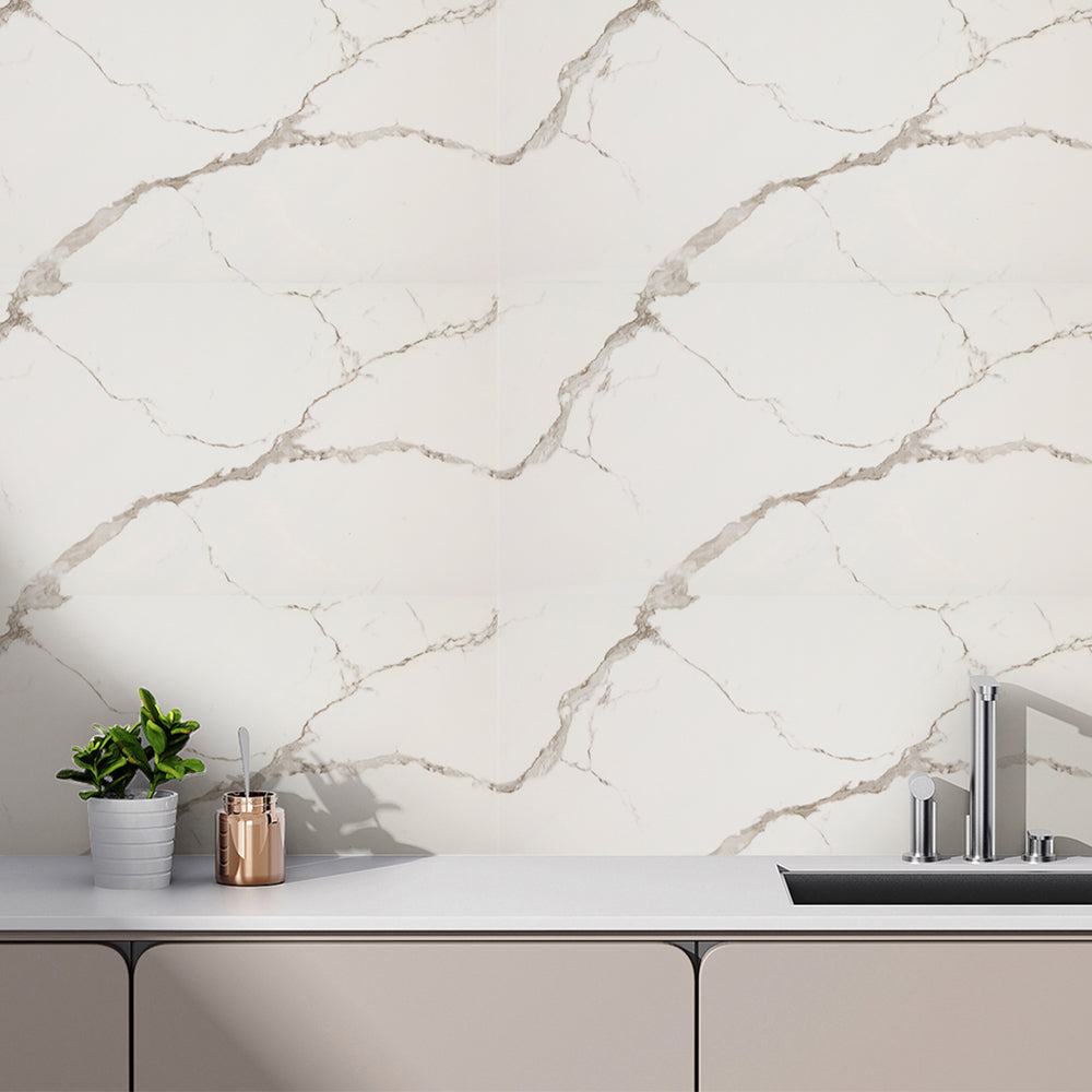 Noble Stone - Urban Marble Effect Peel and Stick Wall Tiles – Darphe